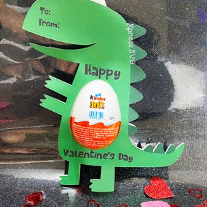 Dinosaur Valentines Day Cards SVG Dino SVG Print & Cut Cricut Kinder ...