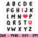 ABC Alphabet I Love You Valentine's Day Tshirt SVG Vinyl Cut File - Etsy