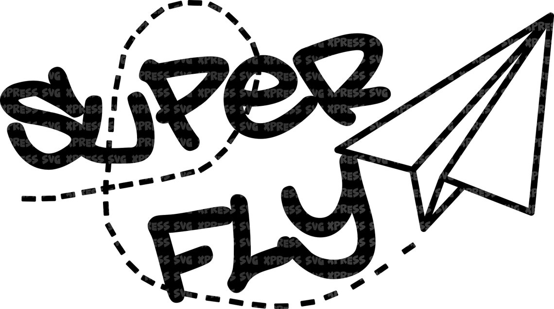 Super Fly Paper Airplane SVG PNG Digital Download Cut File | Etsy