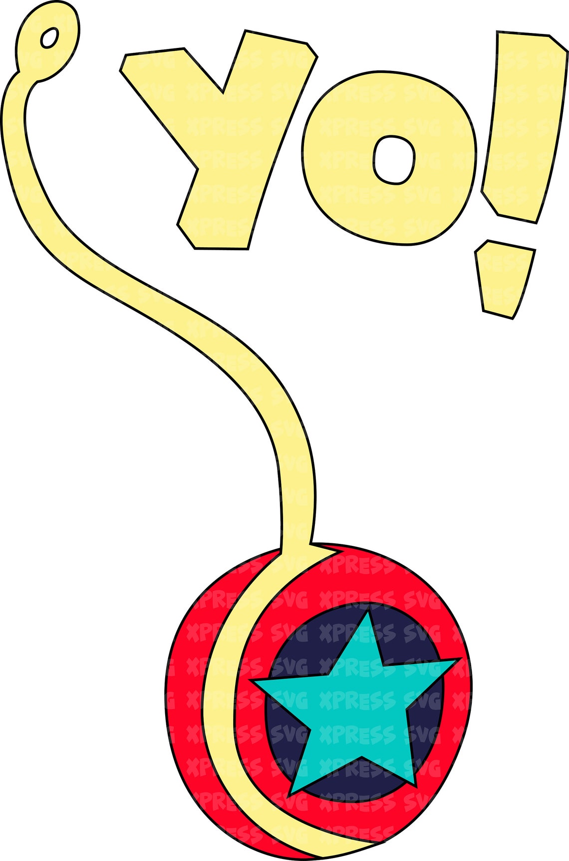 Yo Yo Star Fun Kids SVG PNG Digital Download Cut File | Etsy