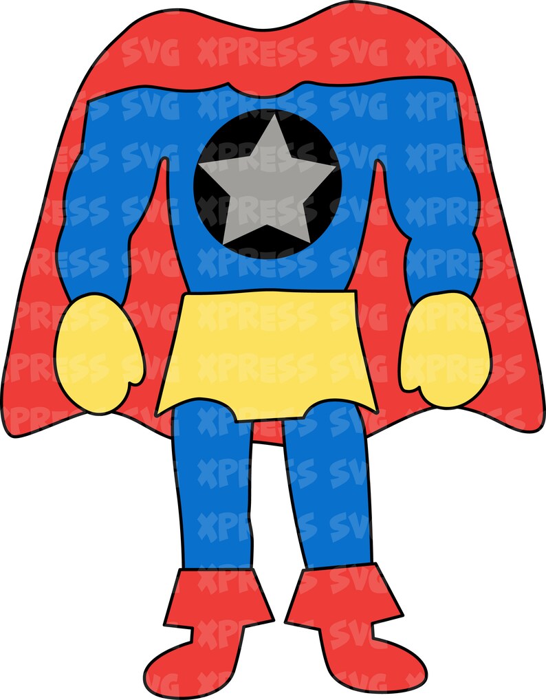 Super Hero Body SVG PNG Digital Download Cut File - Etsy