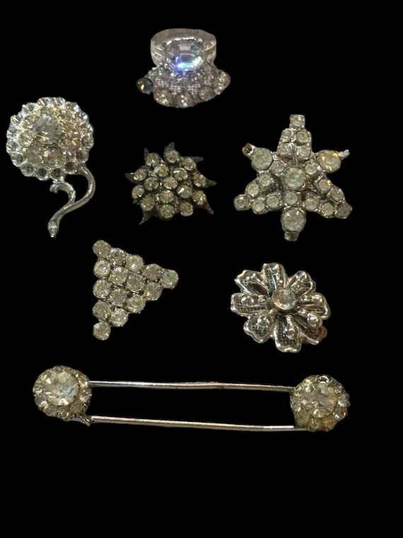 Vintage pin brooch silver - Gem