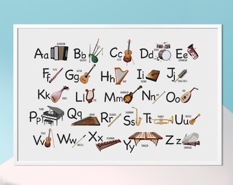 Musical Instruments Alphabet - Printable Alphabet - Instruments ...