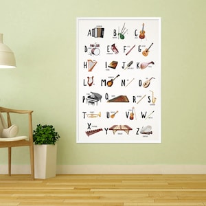 Musical Instruments Alphabet - Printable Alphabet - Instruments ...