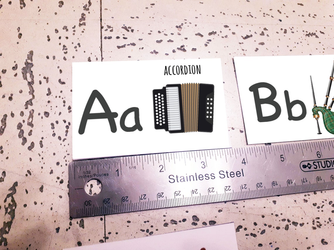 Flash Cards Musical Instruments Alphabet - Caps and Lower Case ...
