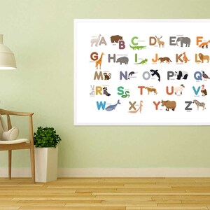 Animal Alphabet Wall Print - Instant Digital Download - Unique Toddler ...