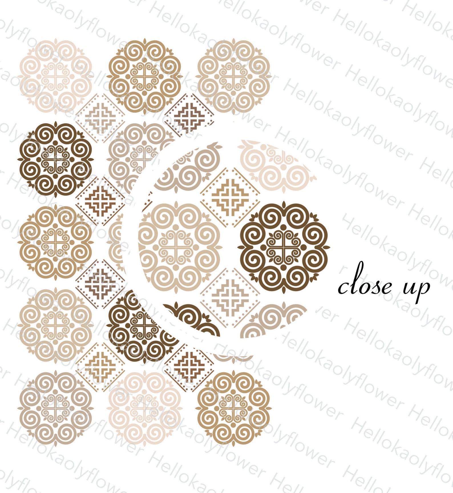 Minimal Hmong Art Print Hmong Pattern Motif Elephant Foot - Etsy