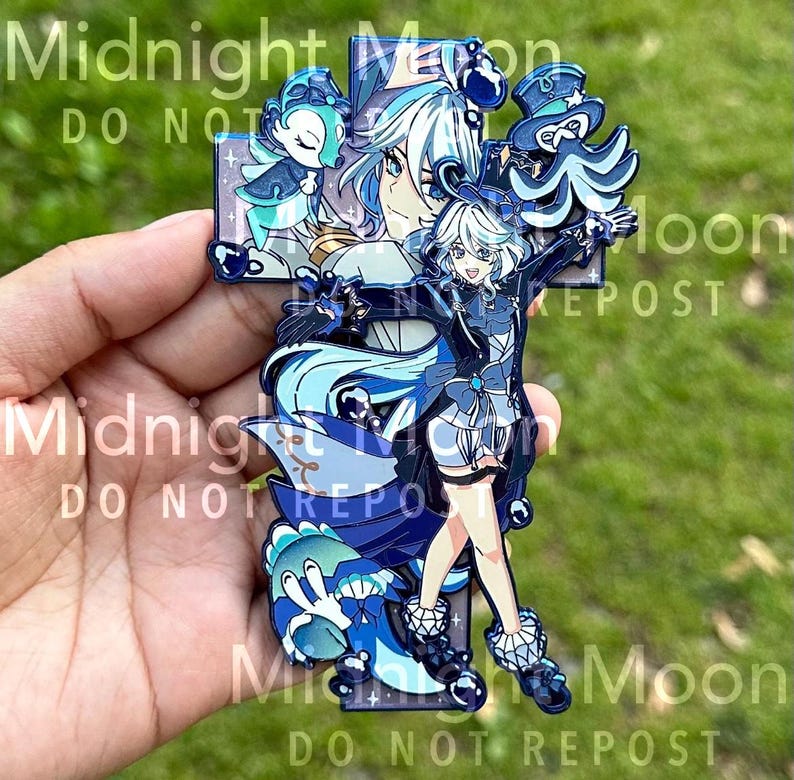 Genshin Impact Furina/focalors Cross POP Enamel Pin - Etsy