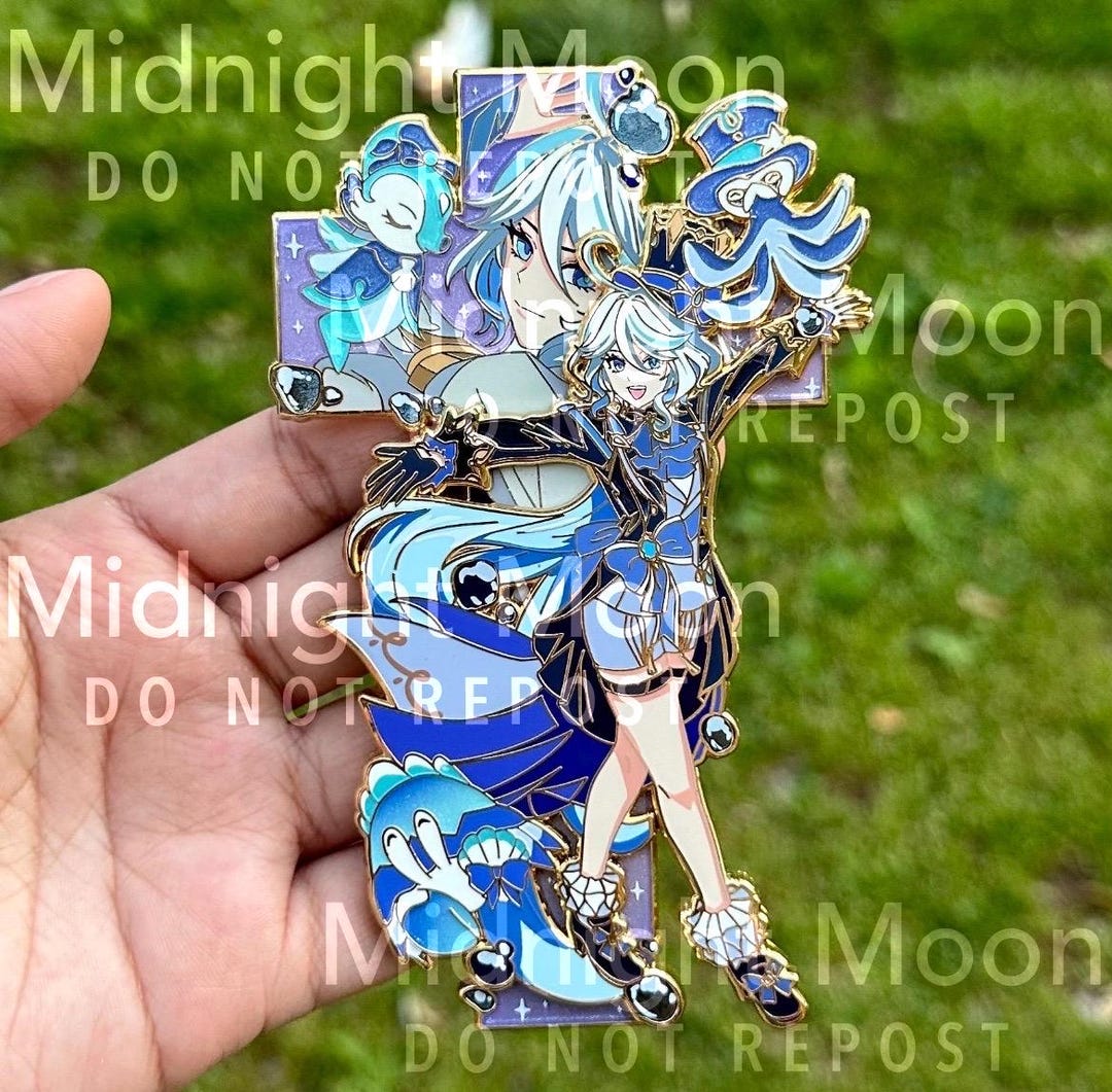 Genshin Impact Furina/focalors Cross POP Enamel Pin - Etsy