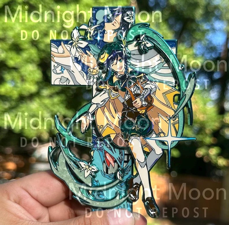 Genshin Impact Jumbo Venti Enamel Pin - Etsy