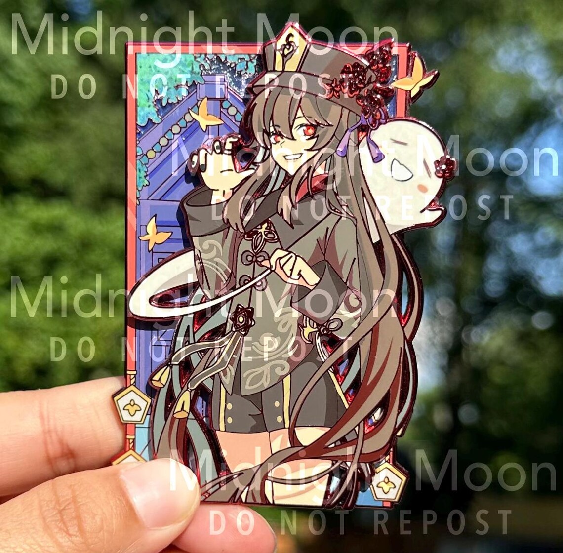 Hu Tao Genshin Impact Enamel Pin - Etsy