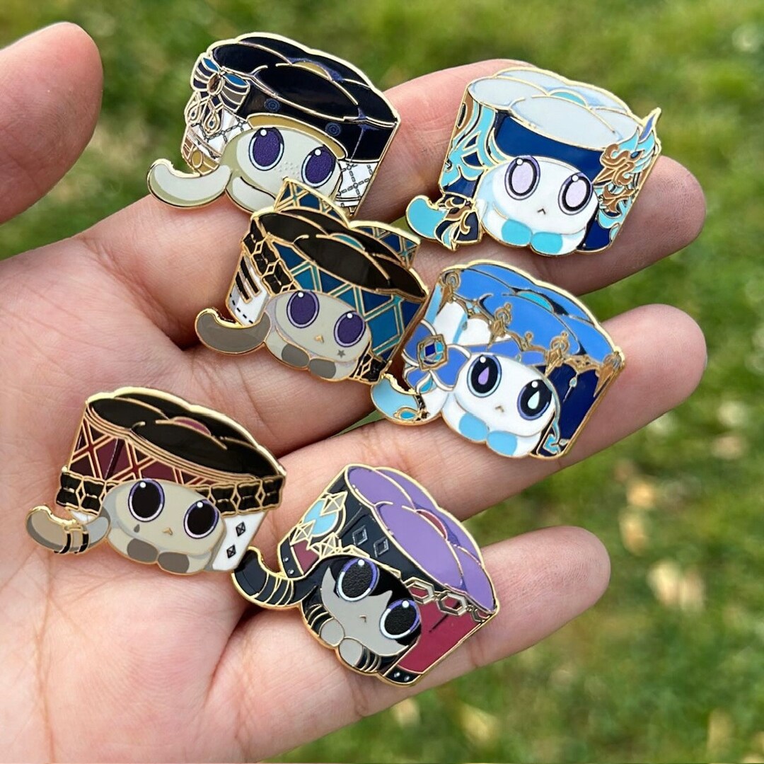 Fontaine Cake Cats Genshin Impact Tiny Enamel Pins - Etsy