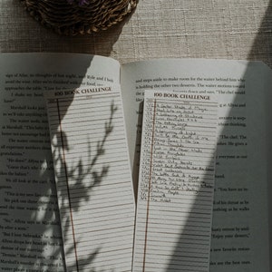 100 Book Challenge Library Card | Reading Log Tracker Bookmark - Etsy