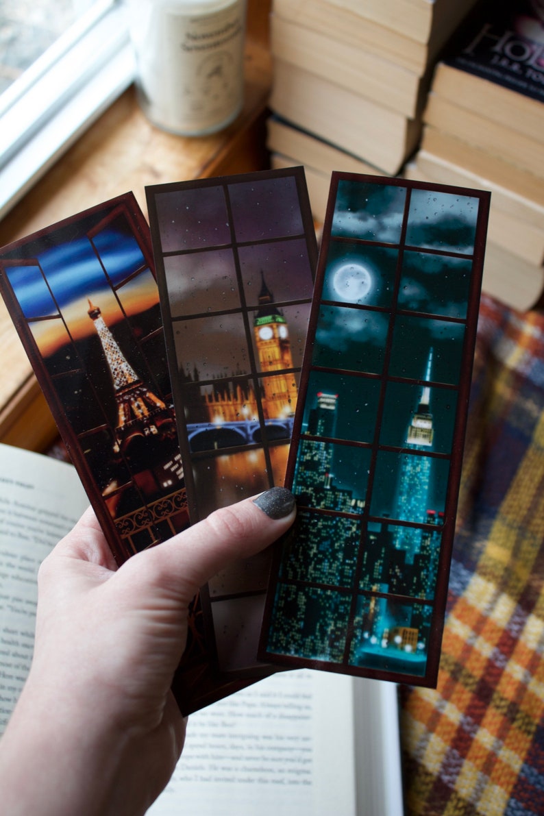 New York Skyline | Rainy Window Bookmark - Etsy