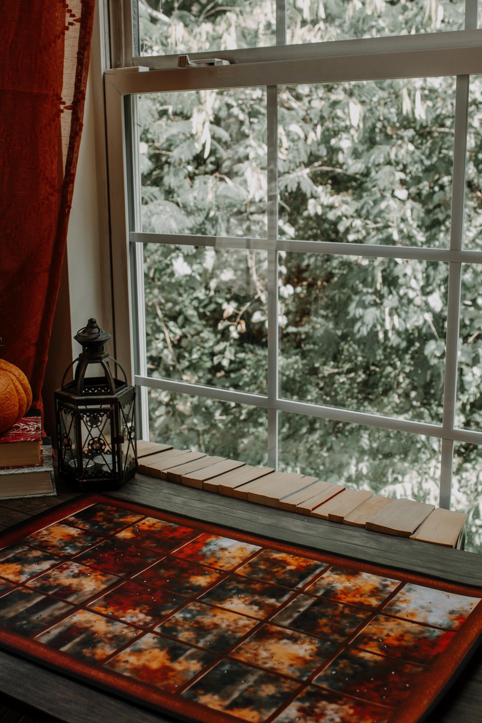 Rainy Autumn Window Desk Mat - Etsy