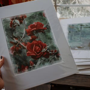 Rose Oil Painting Print - Etsy