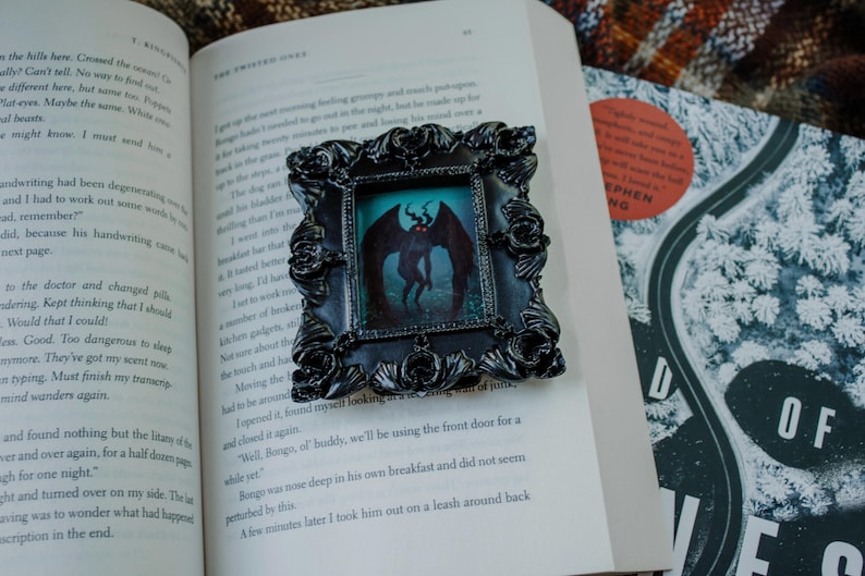 Mothman | Cryptids Collection Black Miniature Antique Style Framed ...
