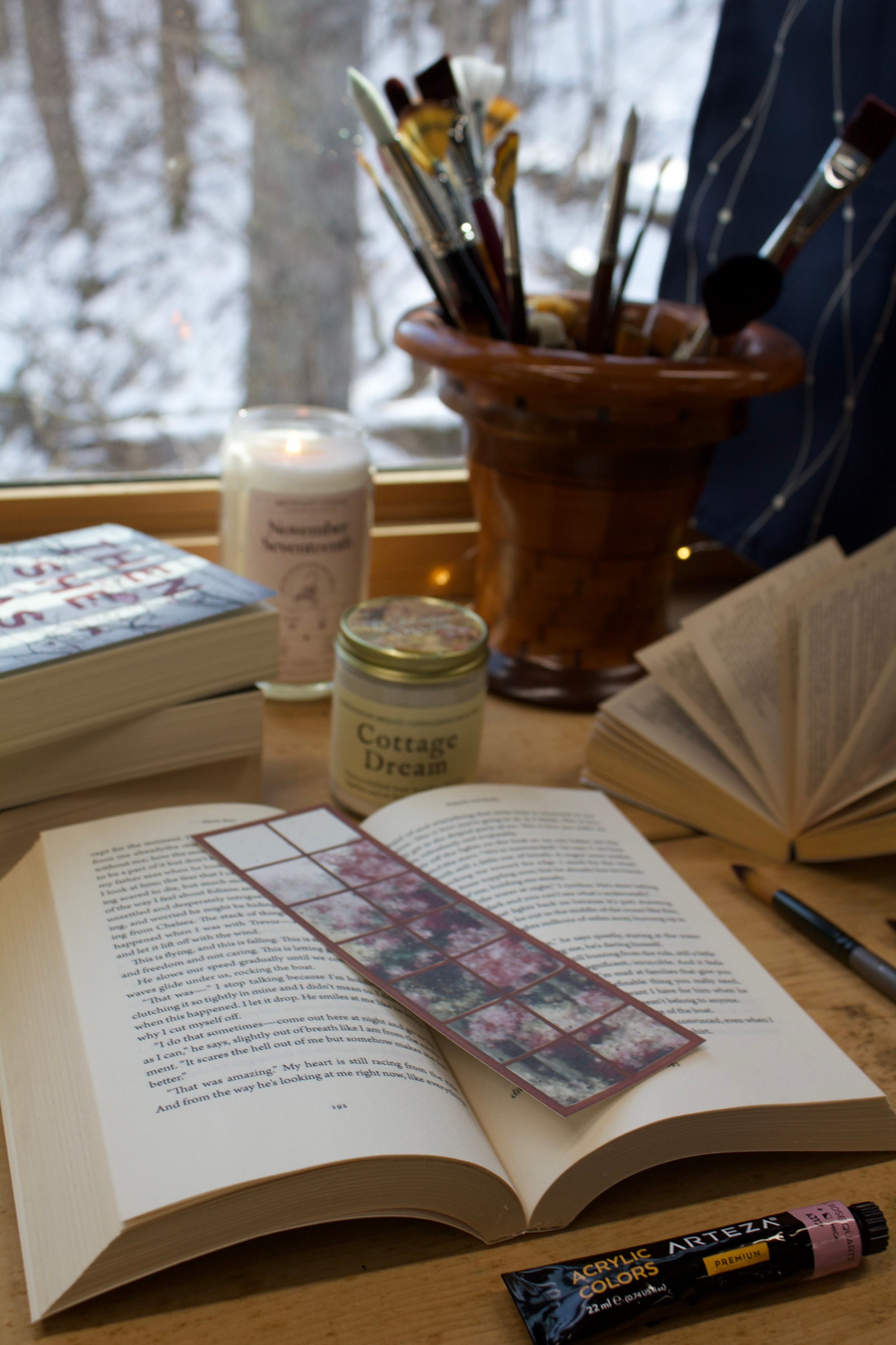 Rainy Spring Window Bookmark - Etsy