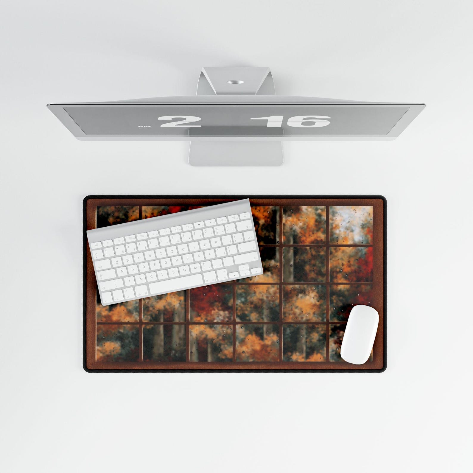 Rainy Autumn Window Desk Mat - Etsy