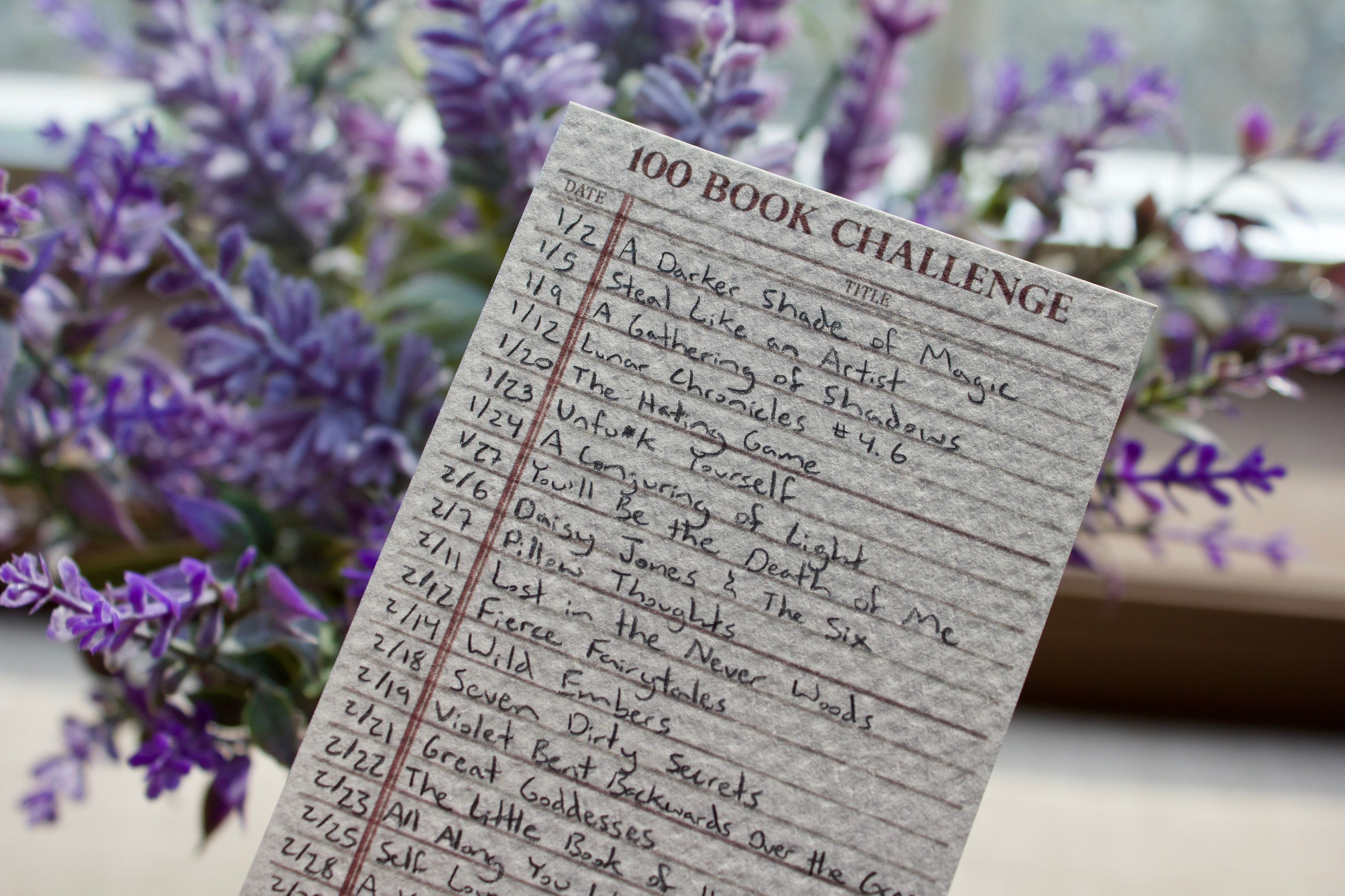 100 Book Challenge Library Card Reading Log Tracker Bookmark - Etsy