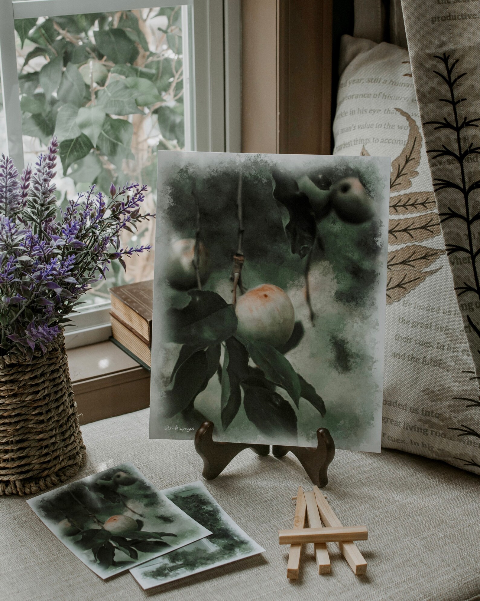 Green Apple Tree Print | Etsy