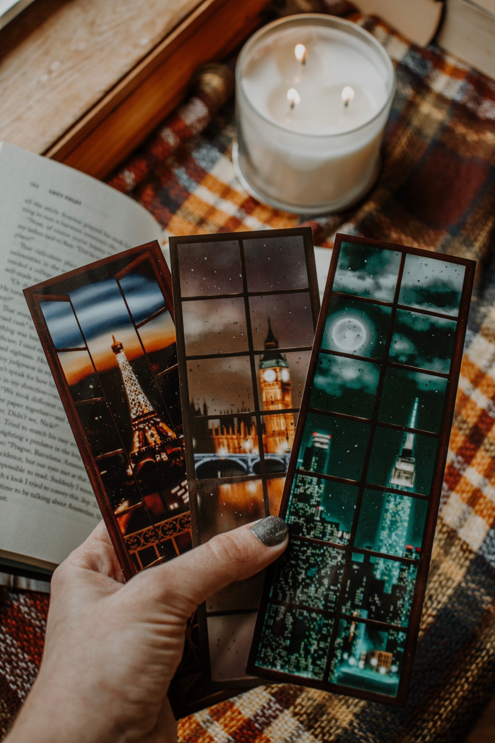 New York Skyline | Rainy Window Bookmark - Etsy