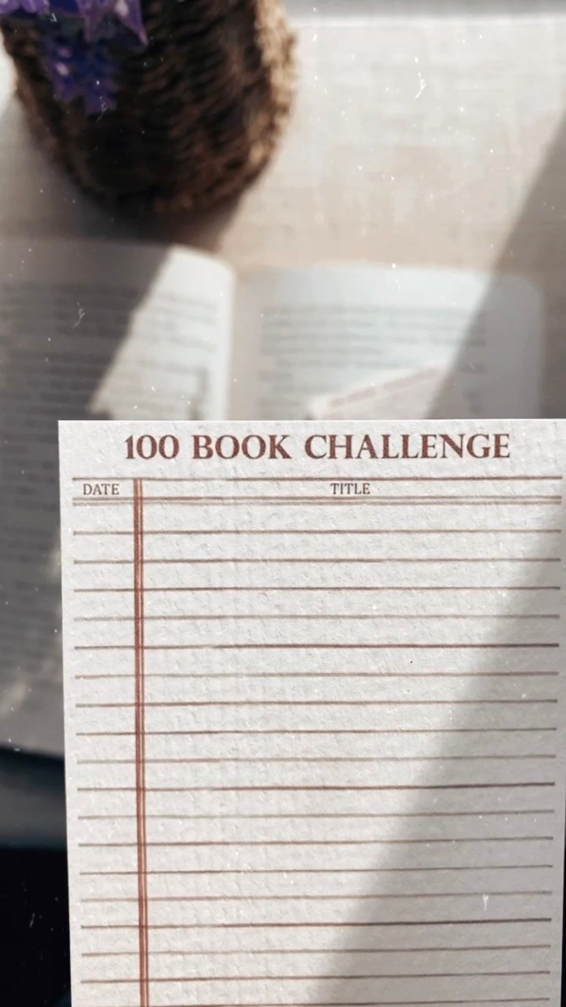 100 Book Challenge Library Card Reading Log Tracker Bookmark - Etsy