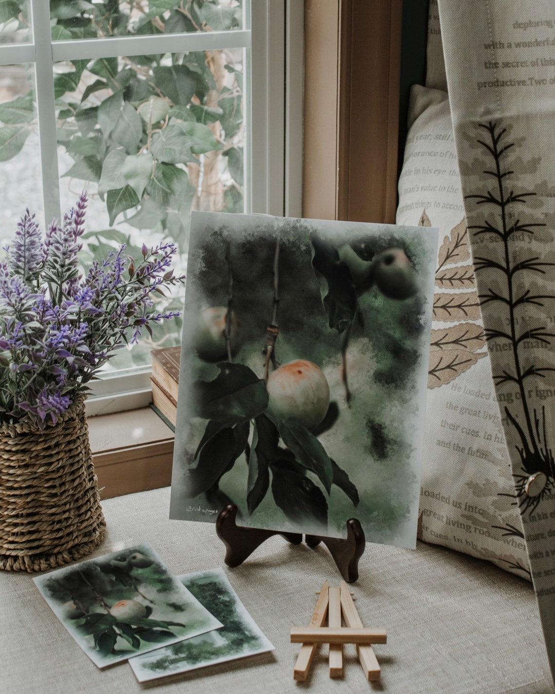 Green Apple Tree Print | Etsy