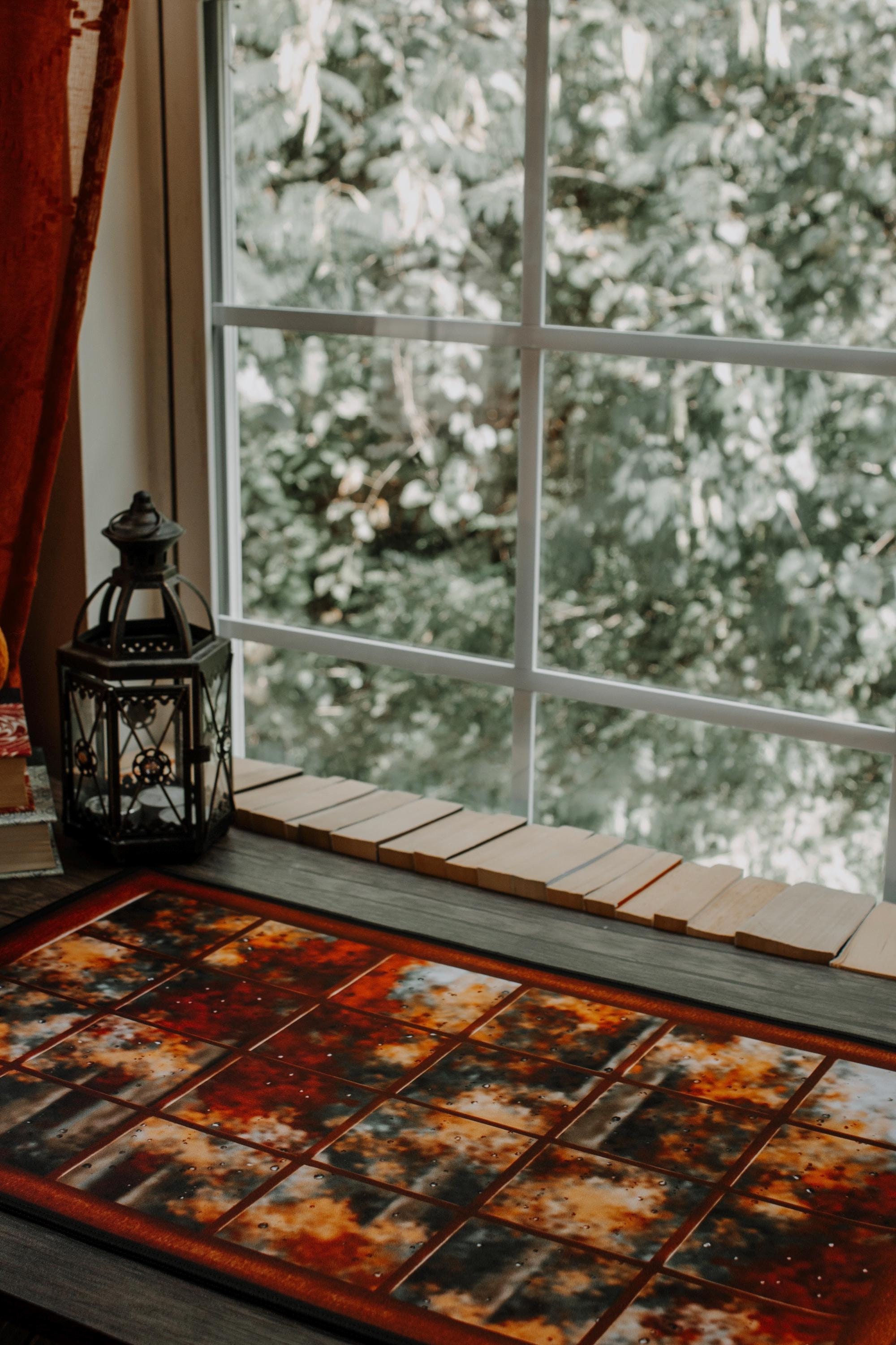Rainy Autumn Window Desk Mat - Etsy