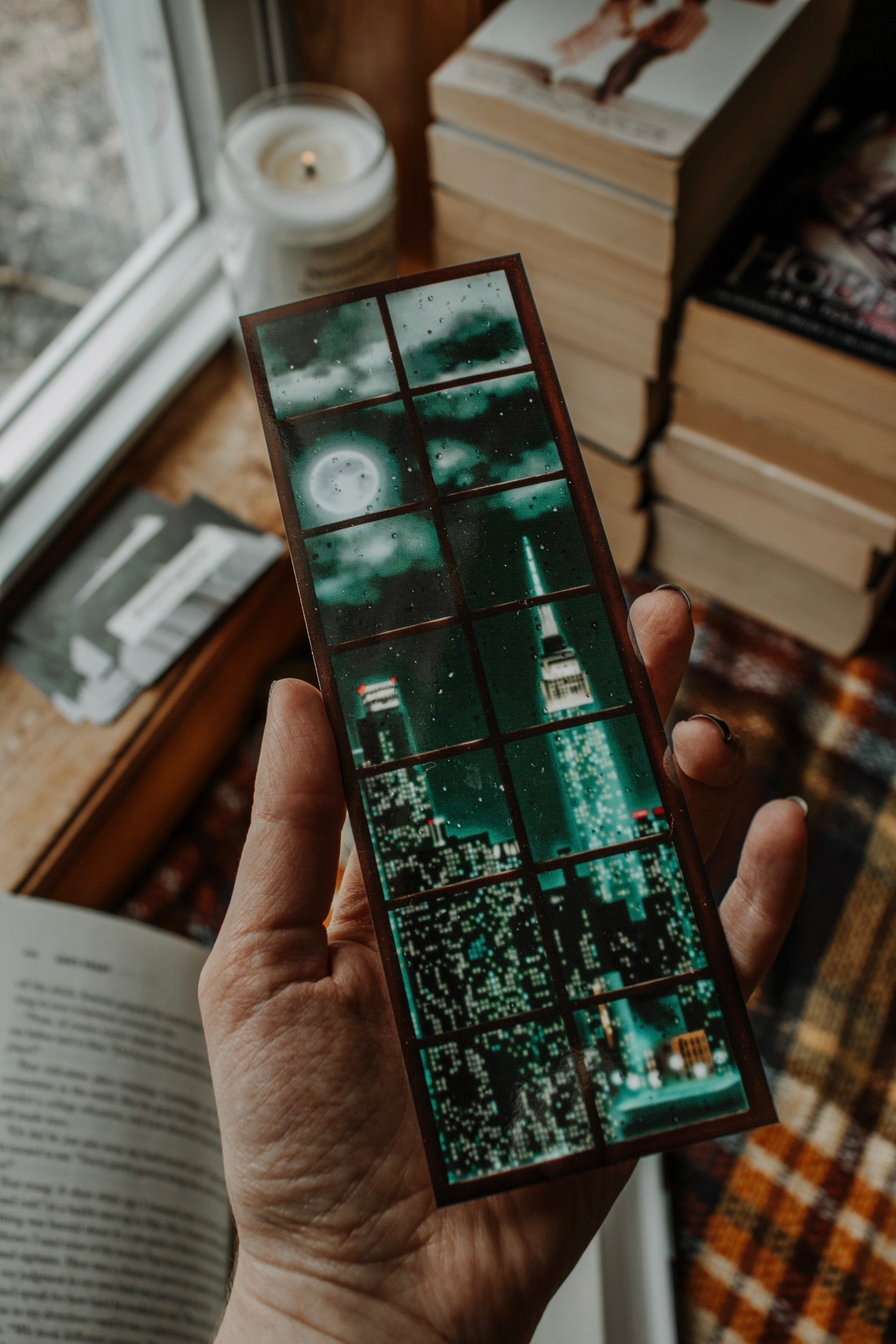 New York Skyline | Rainy Window Bookmark - Etsy