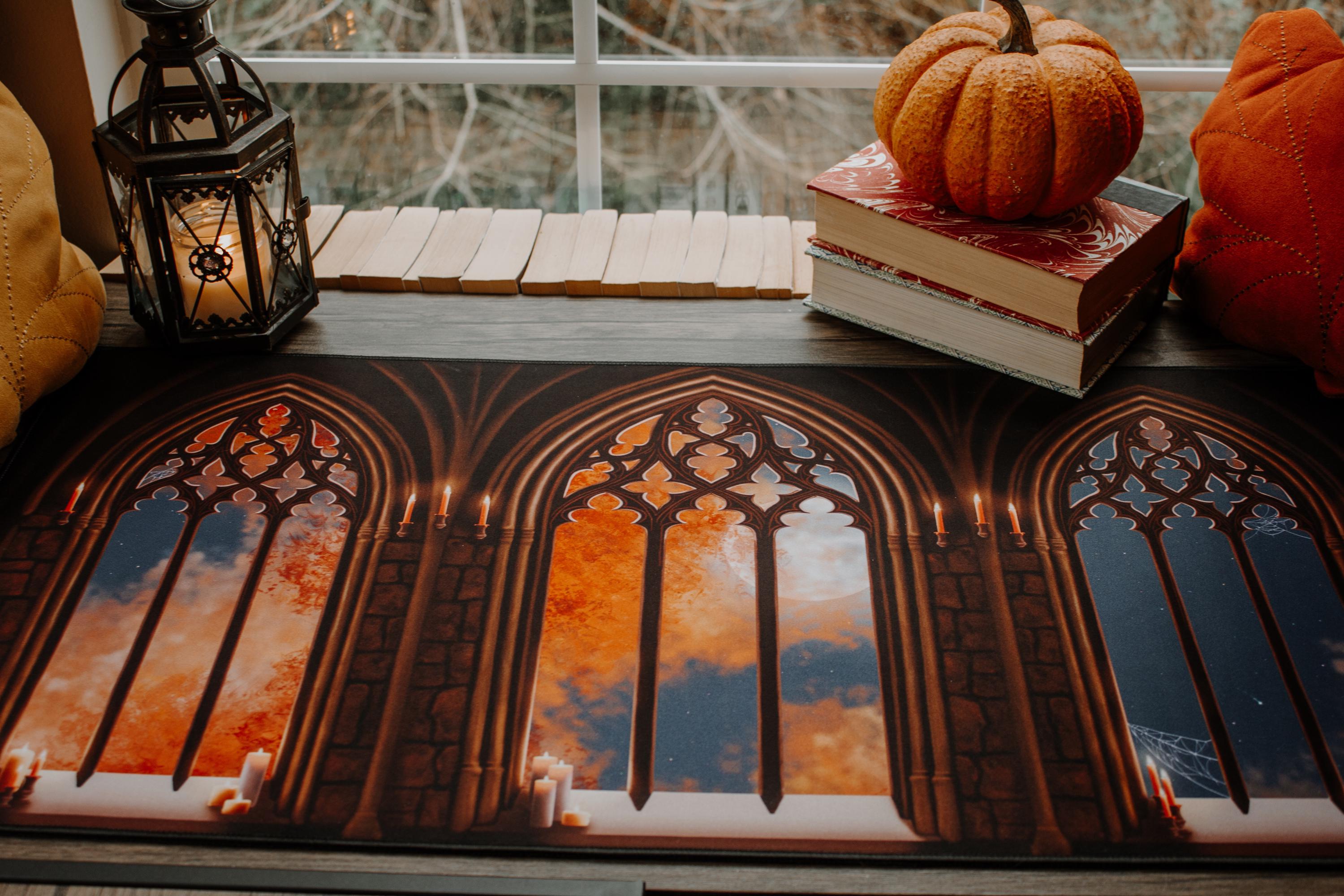 Cathedral Autumnal Full Moon Desk Mat - Etsy
