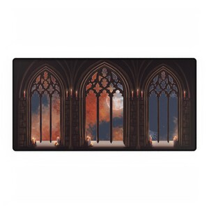 Cathedral Autumnal Full Moon Desk Mat - Etsy