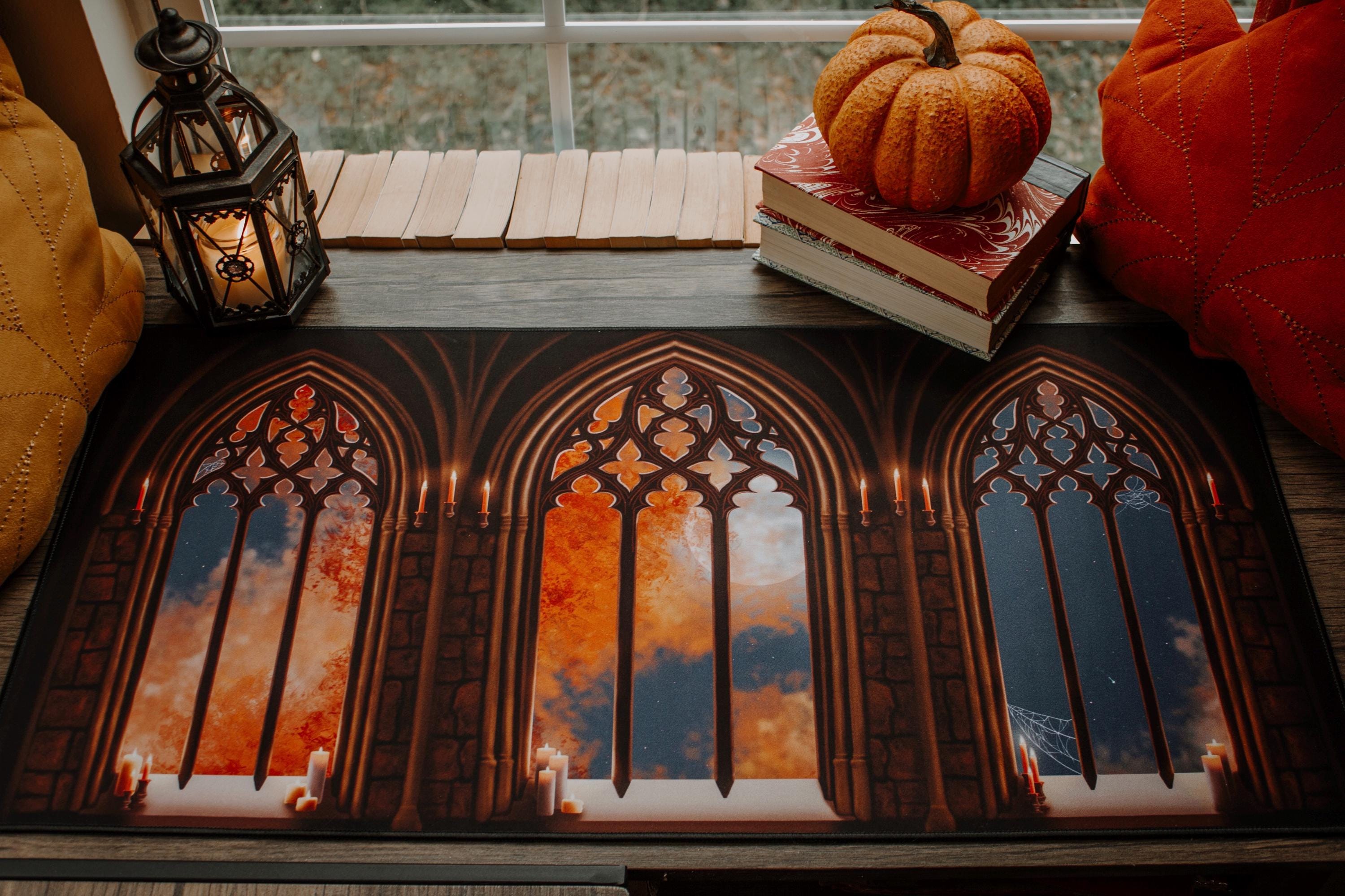 Cathedral Autumnal Full Moon Desk Mat - Etsy