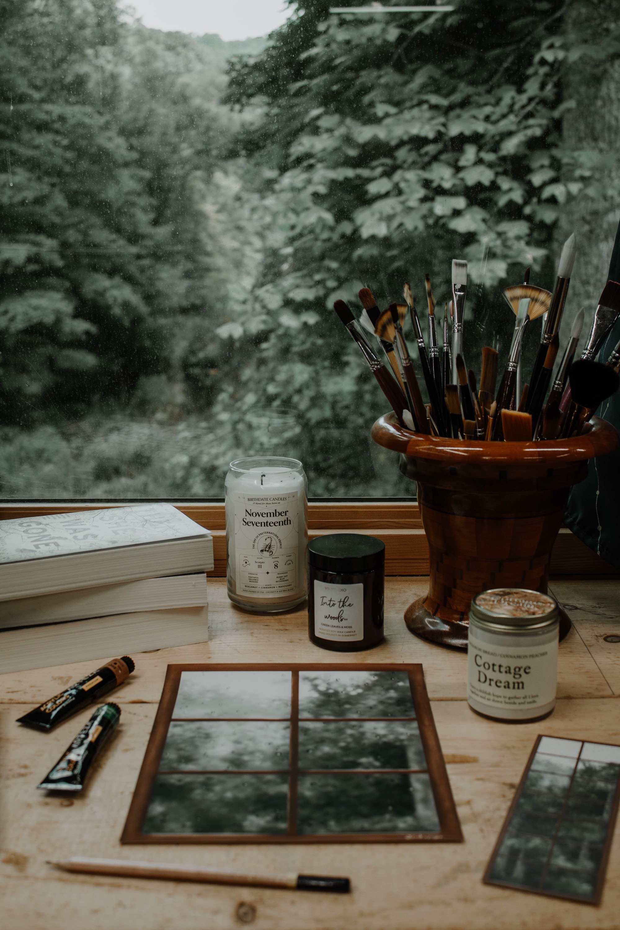 Rainy Summer Window Print | Etsy