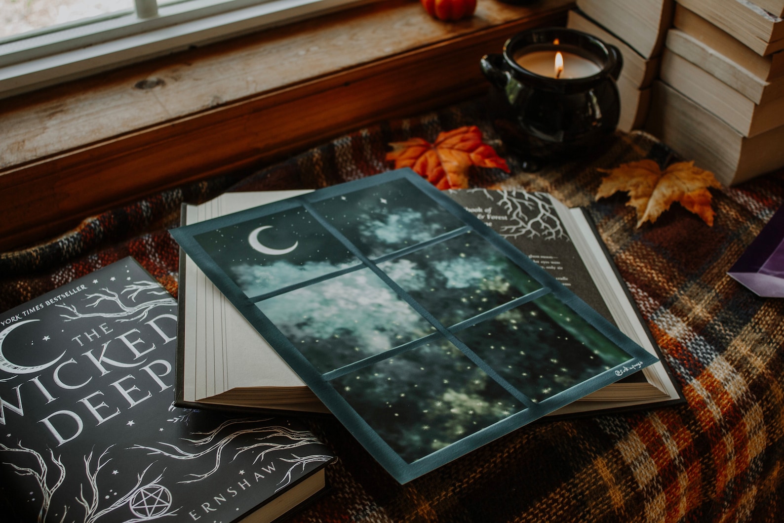 Night Sky & Fireflies | Celestial Window Print - Etsy
