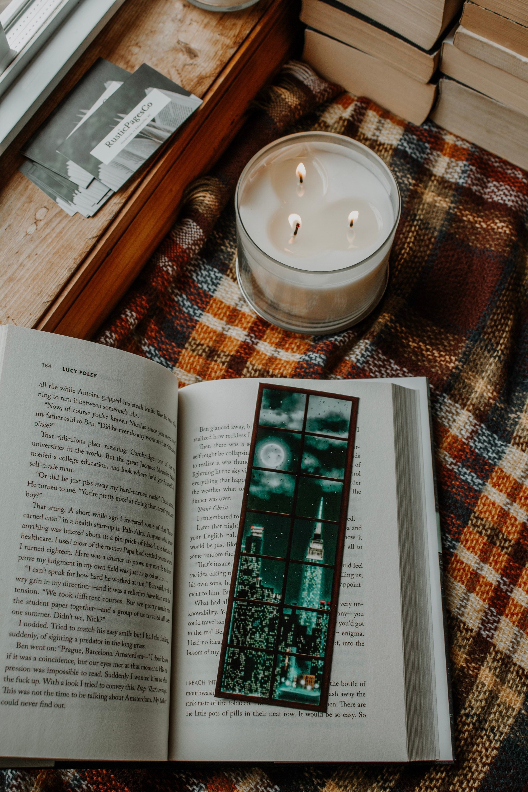 New York Skyline | Rainy Window Bookmark - Etsy