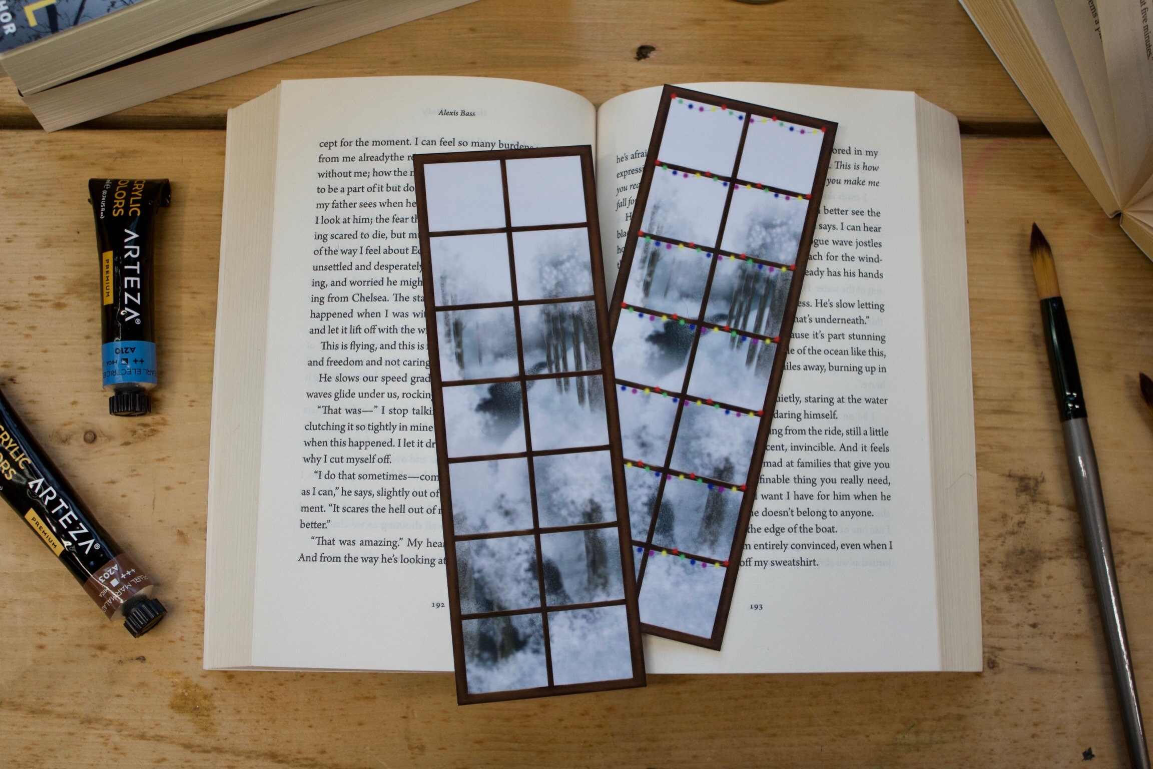 Snowy Winter Window Bookmark - Etsy