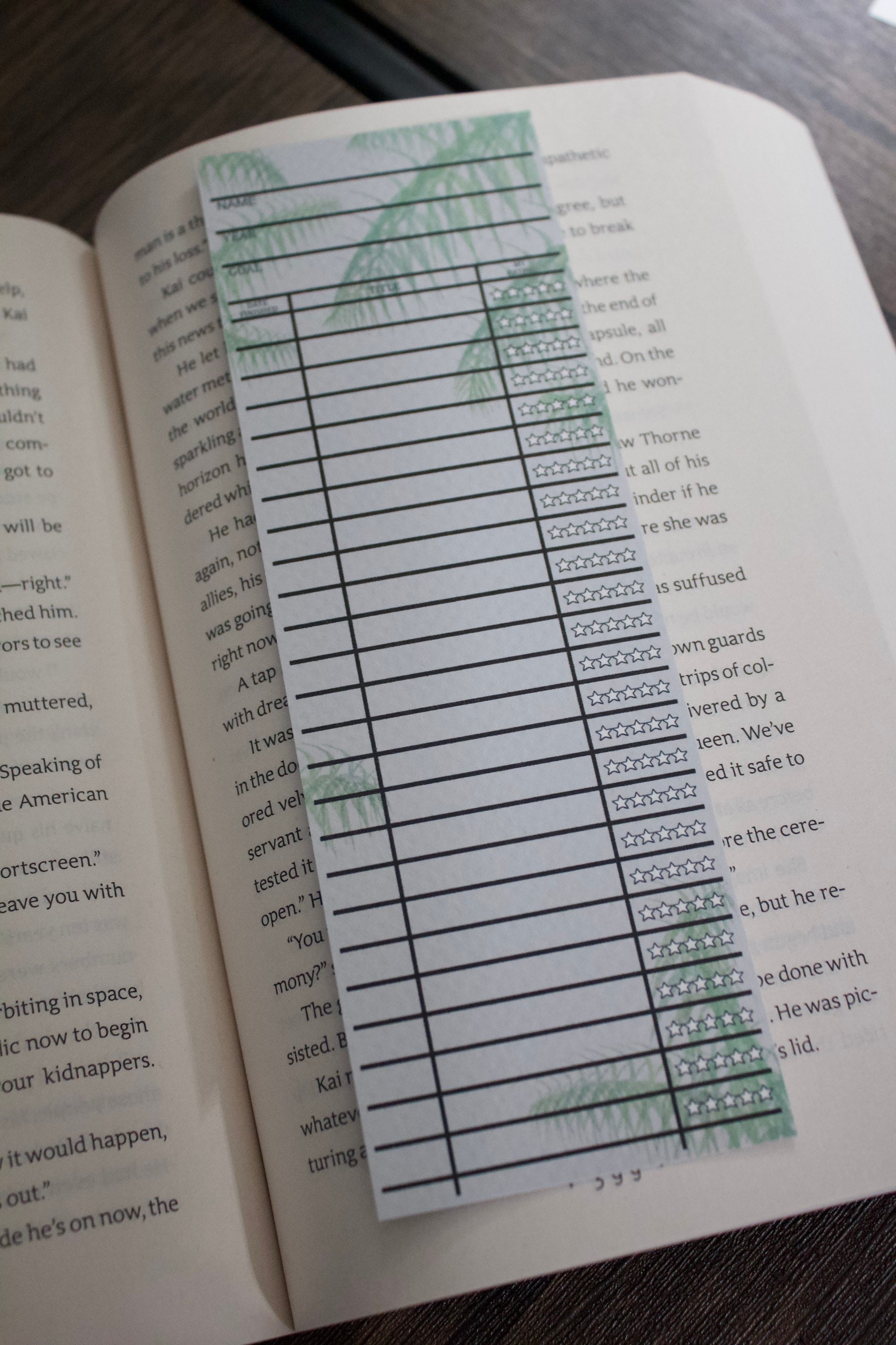 Reading Goal Tracker Bookmark starred - Etsy