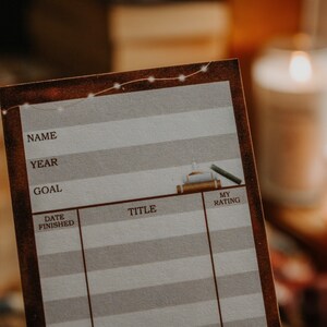 Yearly Reading Goal Tracker | Book Log Bookmark - Etsy