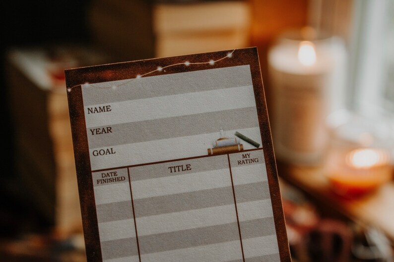 Yearly Reading Goal Tracker Book Log Bookmark - Etsy