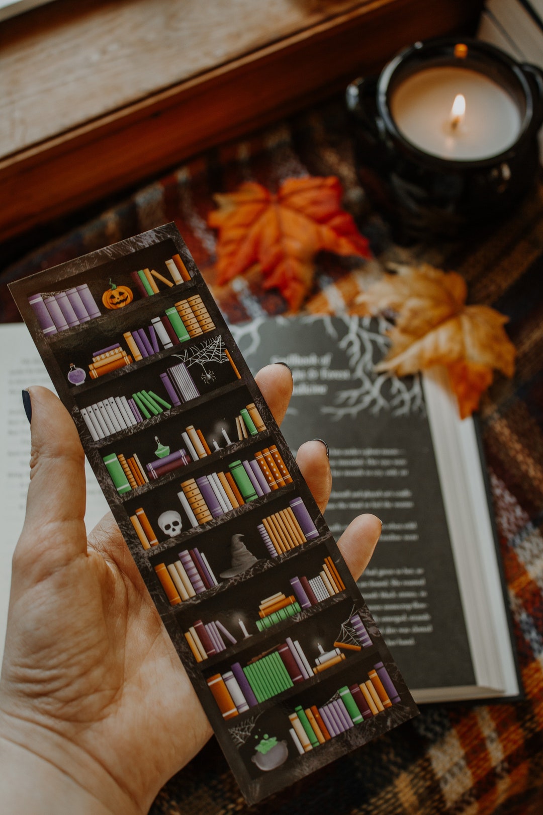 Spooky Season Halloween Bookshelf Bookmark - Etsy