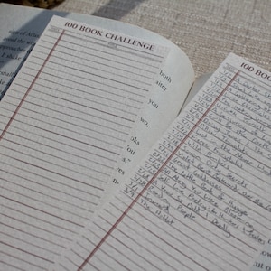 100 Book Challenge Library Card | Reading Log Tracker Bookmark - Etsy