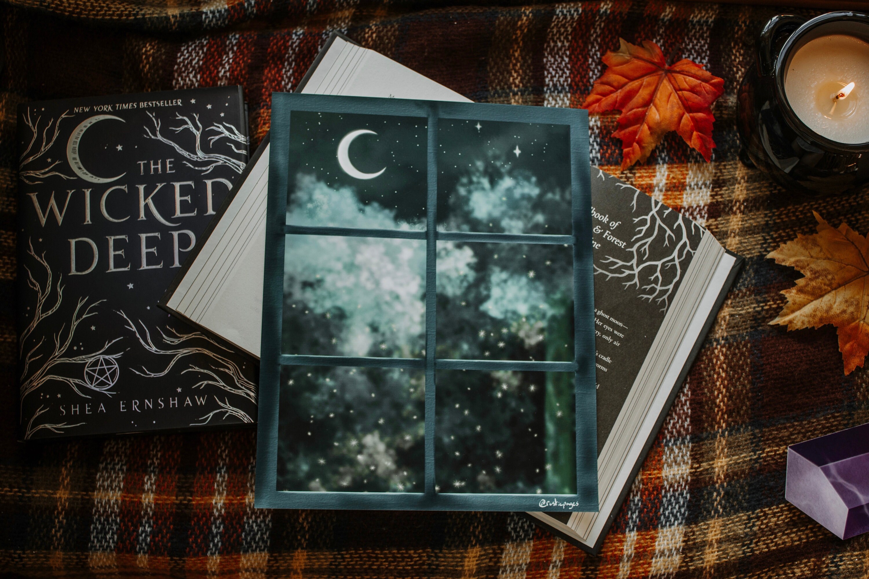Night Sky & Fireflies | Celestial Window Print - Etsy