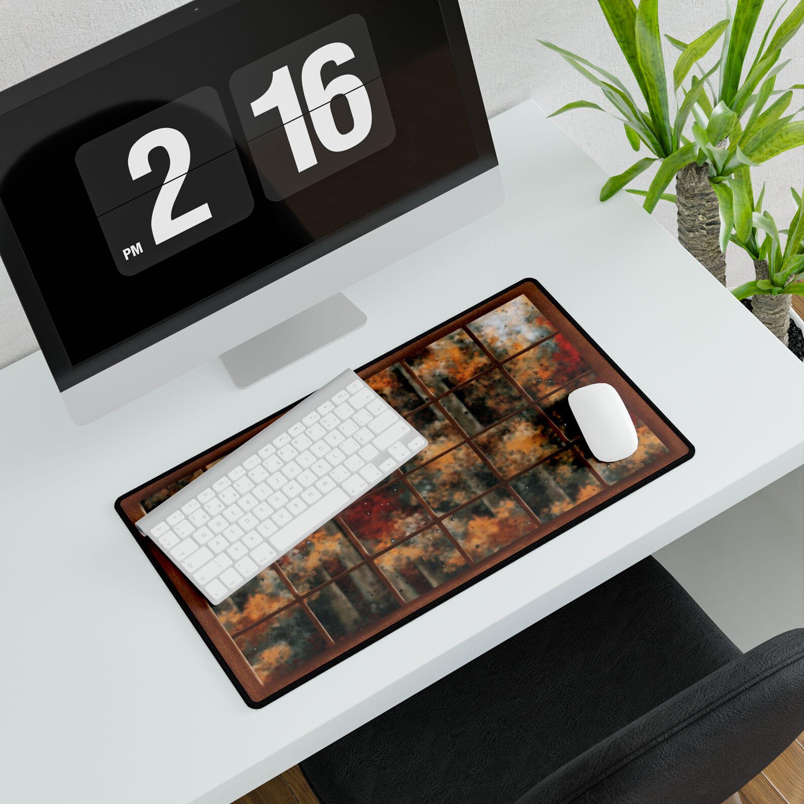 Rainy Autumn Window Desk Mat - Etsy