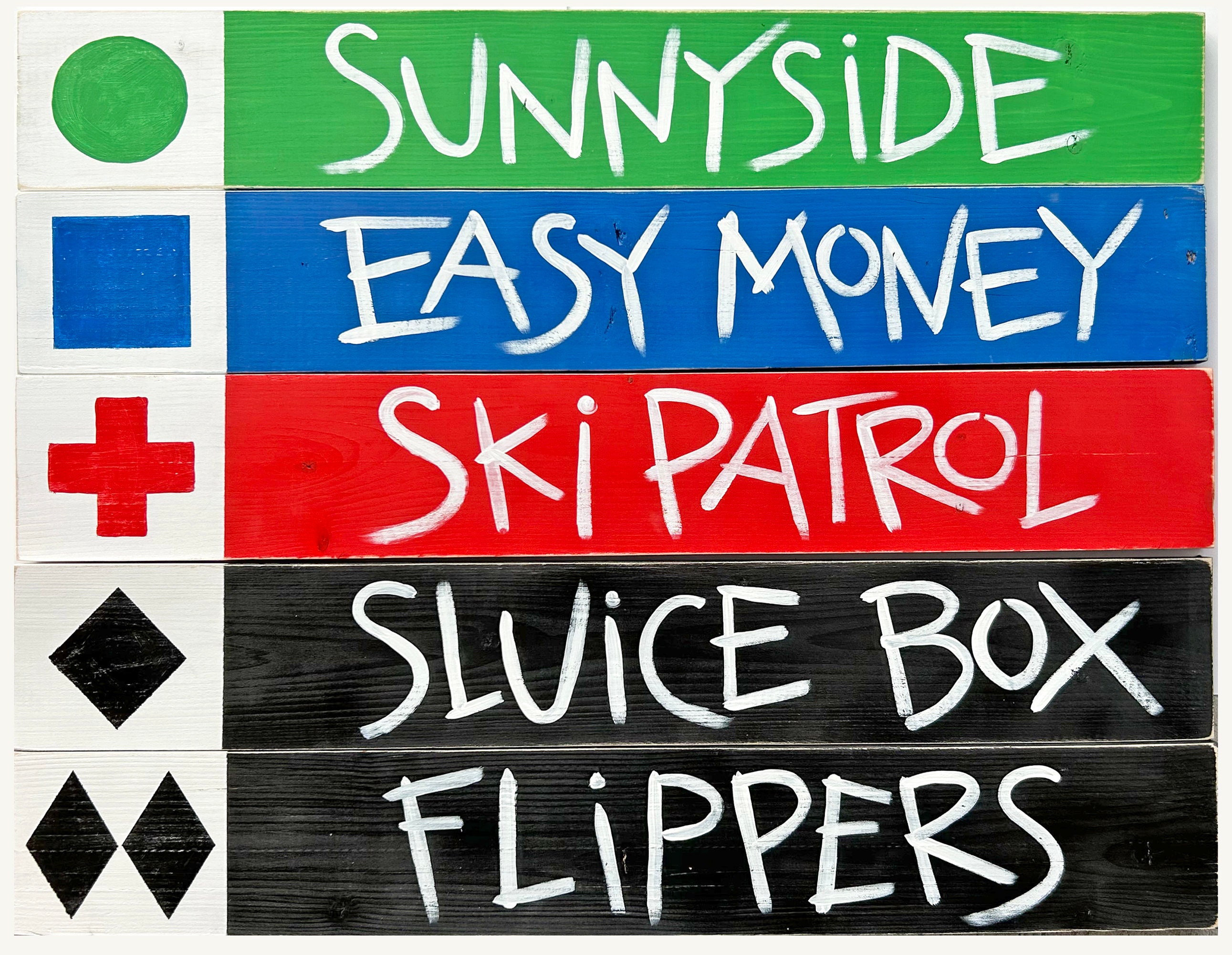 CUSTOM SKI TRAIL Sign Black Diamond Difficult Run, Ski Mountain Wood ...