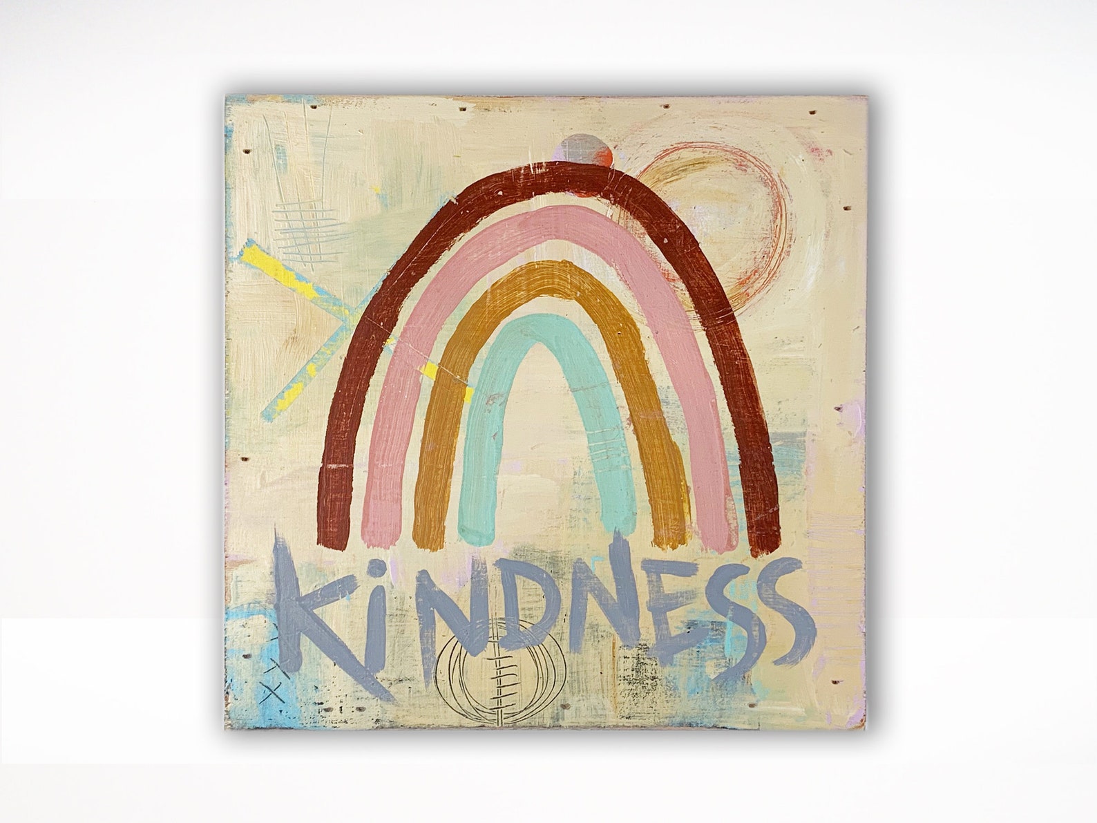 KINDNESS RAINBOW Painted Sign, Graffiti Art, Sign Art, Graffiti Wall ...
