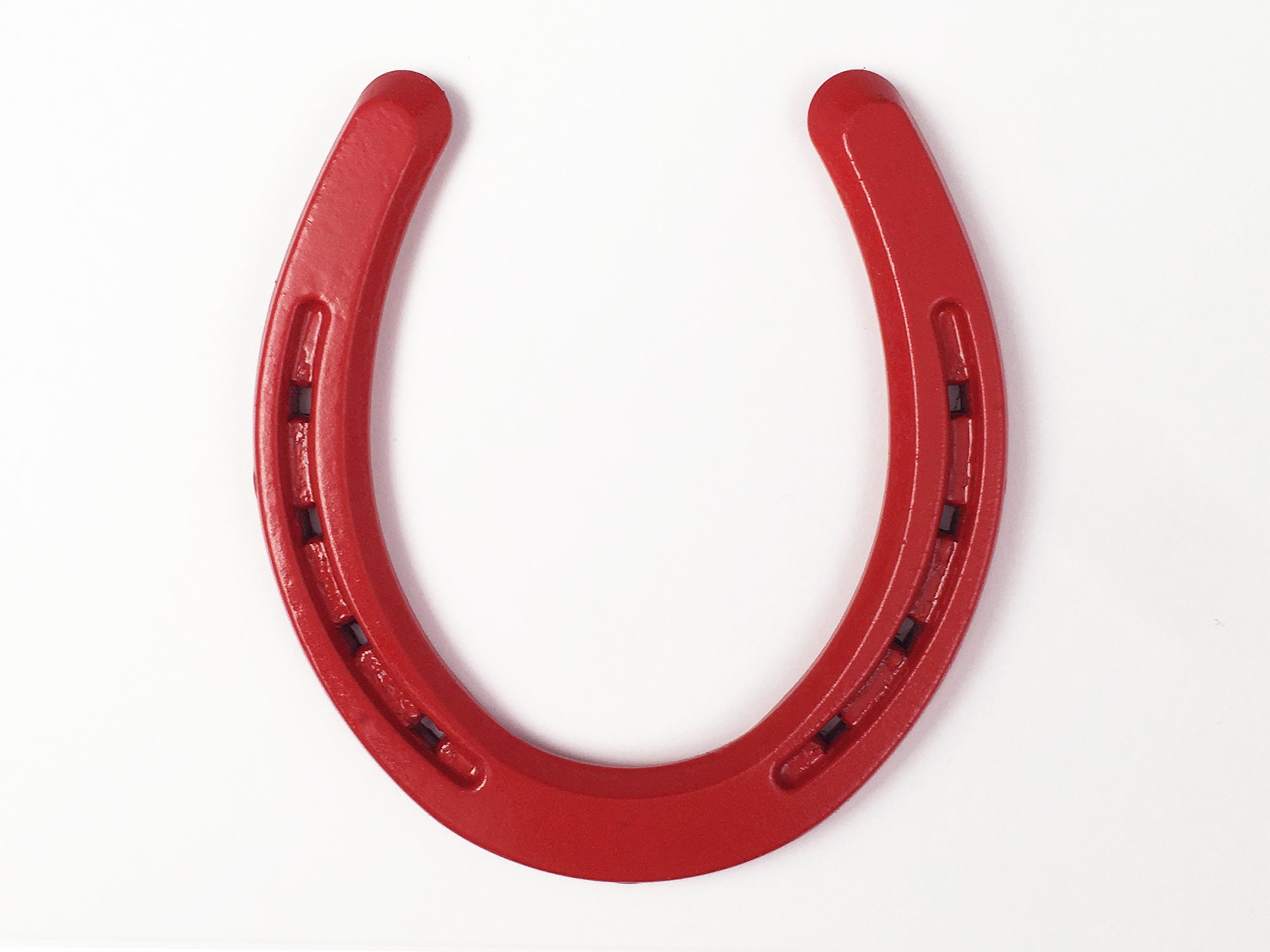 RED Horseshoe, Painted Horseshoe, Montana Lucky Horseshoe, Colorful ...