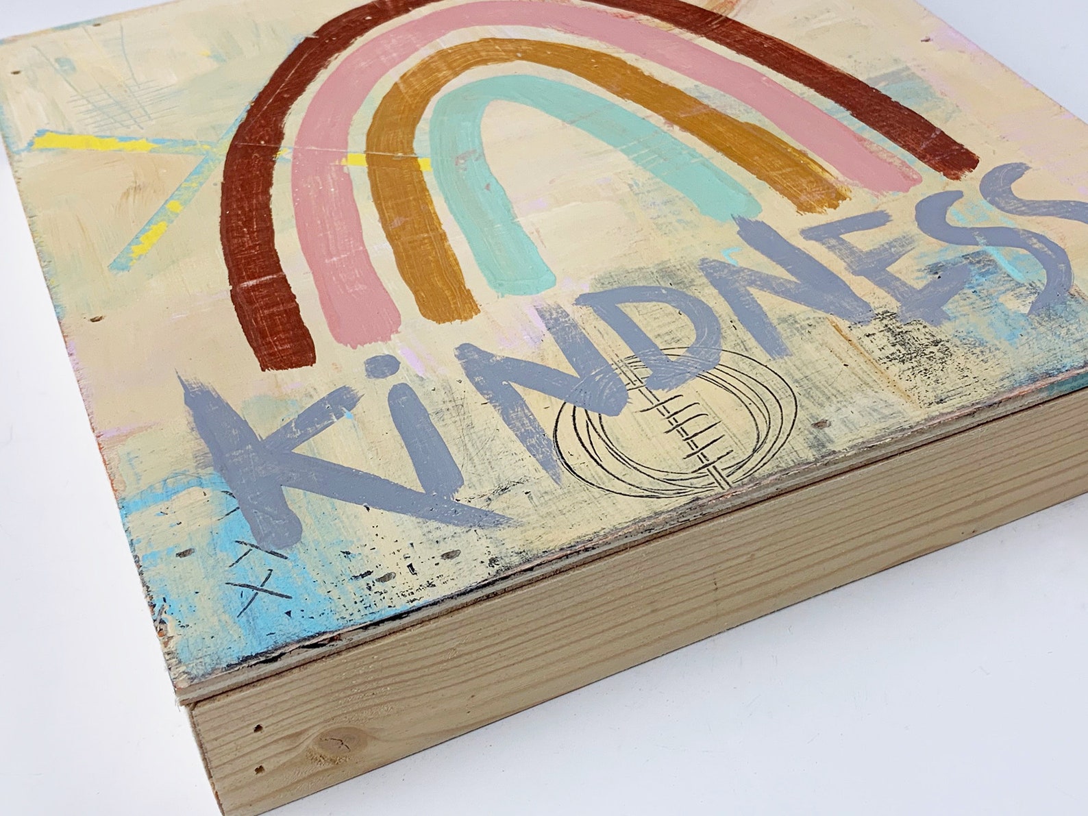 KINDNESS RAINBOW Painted Sign, Graffiti Art, Sign Art, Graffiti Wall ...
