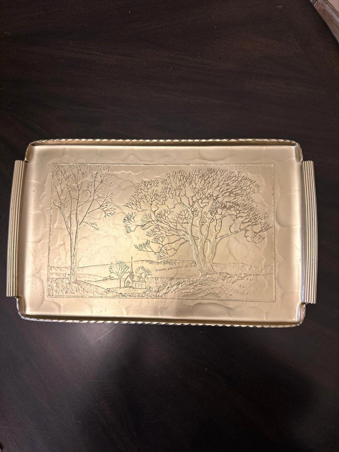 Vintage Serving Tray Arthur Armour Hammered - Etsy
