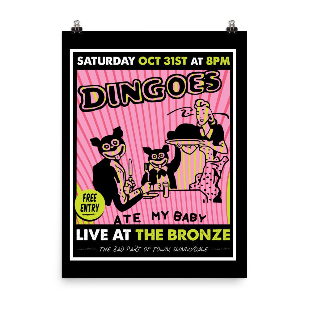 Dingoes Ate My Baby Buffy the Vampire Slayer the Bronze Gig Poster - Etsy